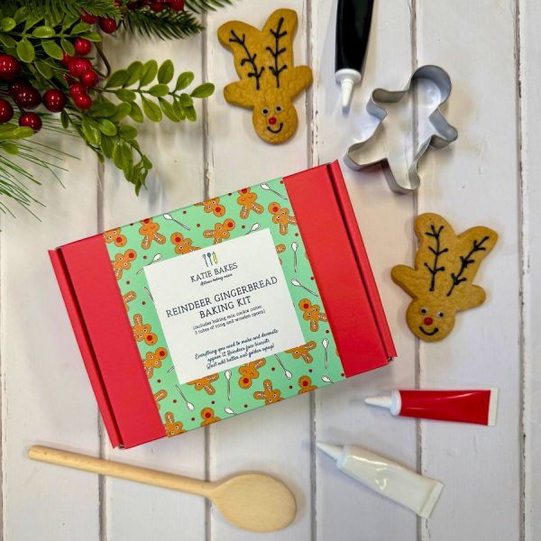 Christmas Baking Set- Reindeer Gingerbread Biscuit Baking Kit Gift Box